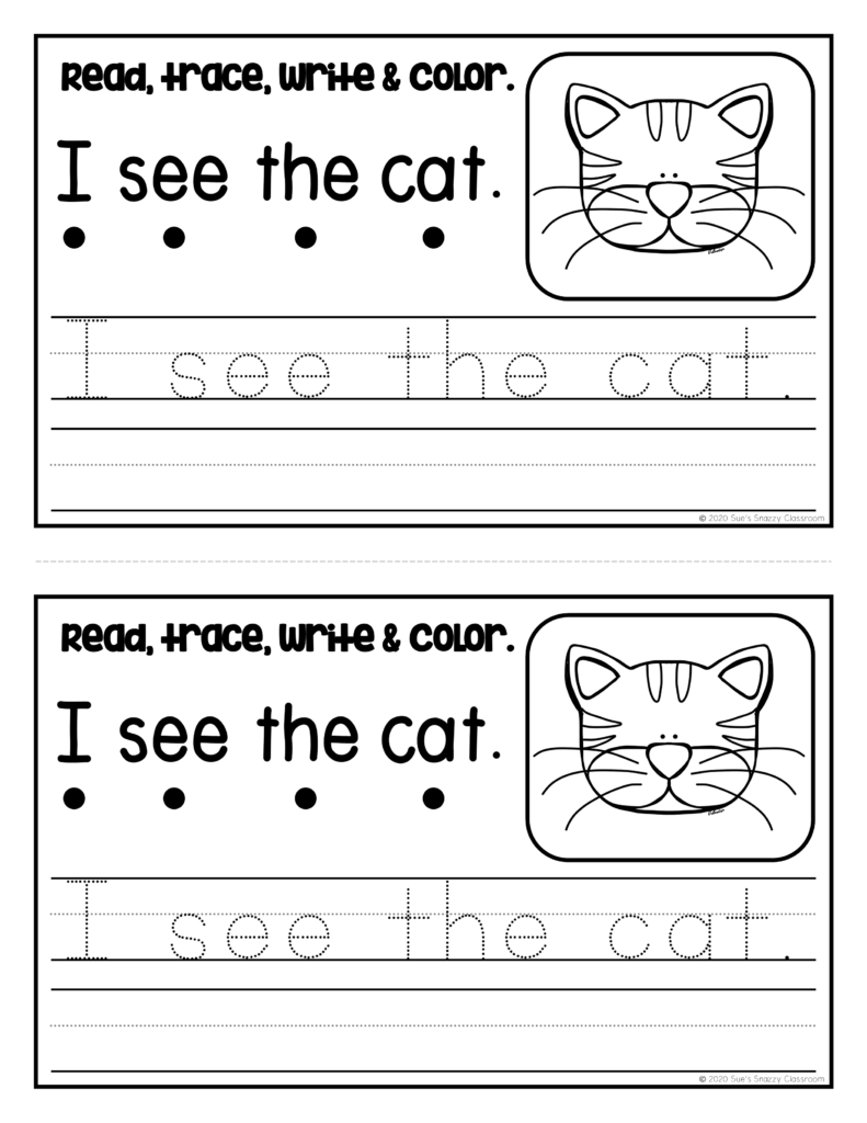 Short Vowel CVC Word Fluency - Reading and Writing Sentences Practice ...