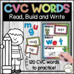 CVC Word Center - Read Build and Write Activity - Short Vowel Practice ...