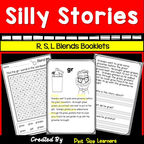 Decodable Student Readers | Beginning Blends | Blends R S L | Made By ...