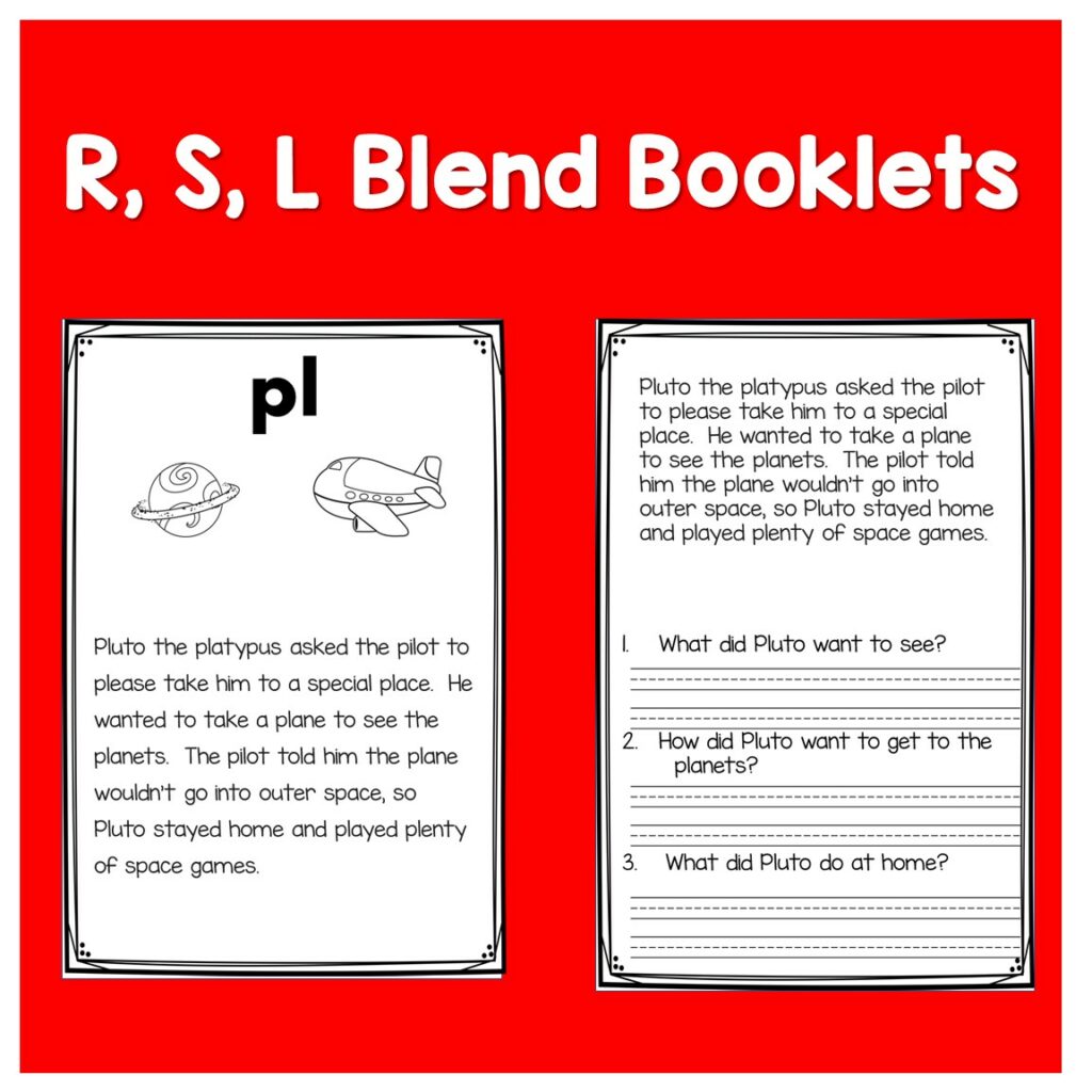 Decodable Student Readers | Beginning Blends | Blends R S L | Made By ...