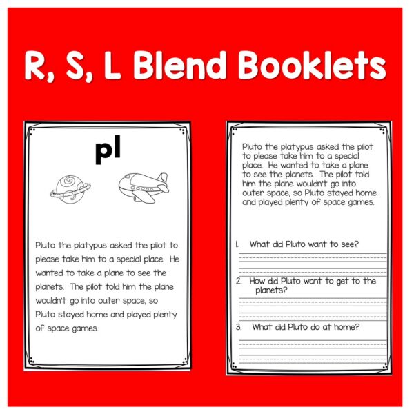 Decodable Student Readers | Beginning Blends | Blends R S L | Made By ...