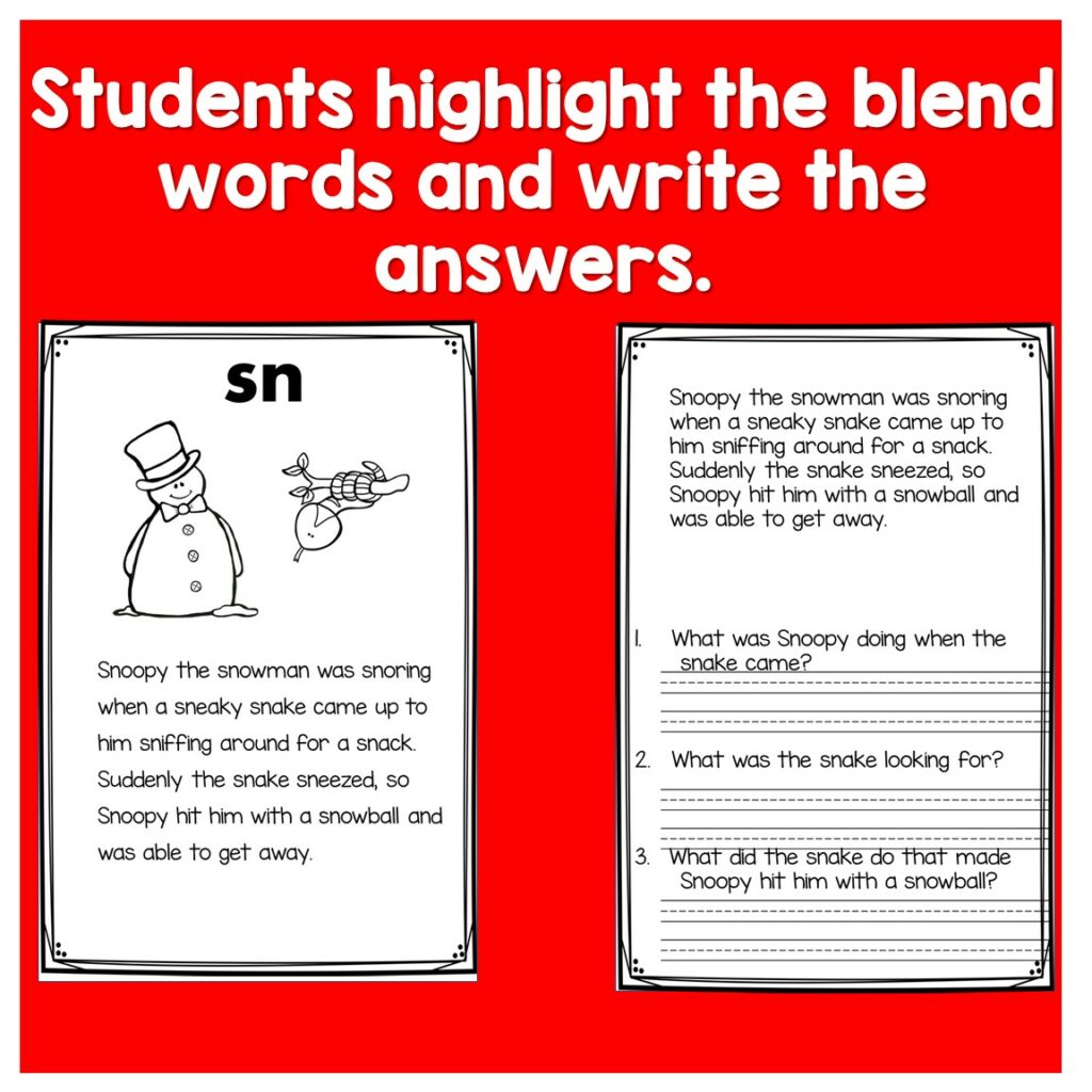 Decodable Student Readers | Beginning Blends | Blends R S L | Made By ...