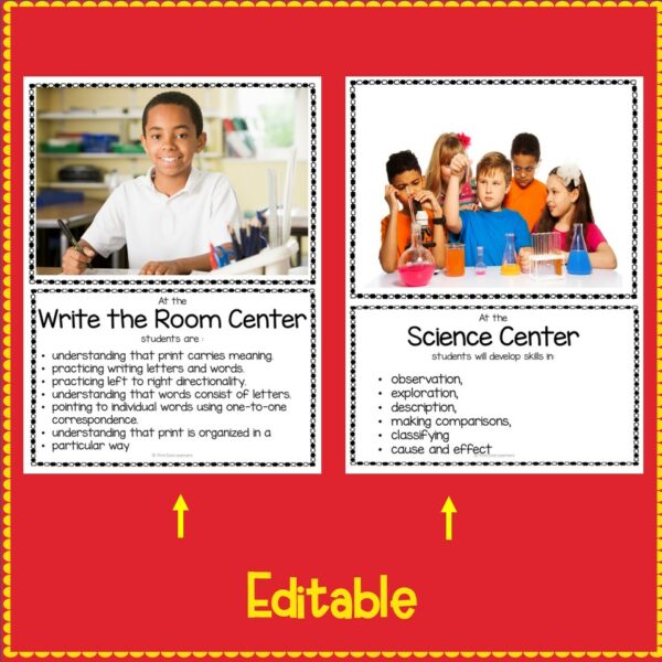 Center Signs With Editable Objectives | Center Posters | Made By Teachers