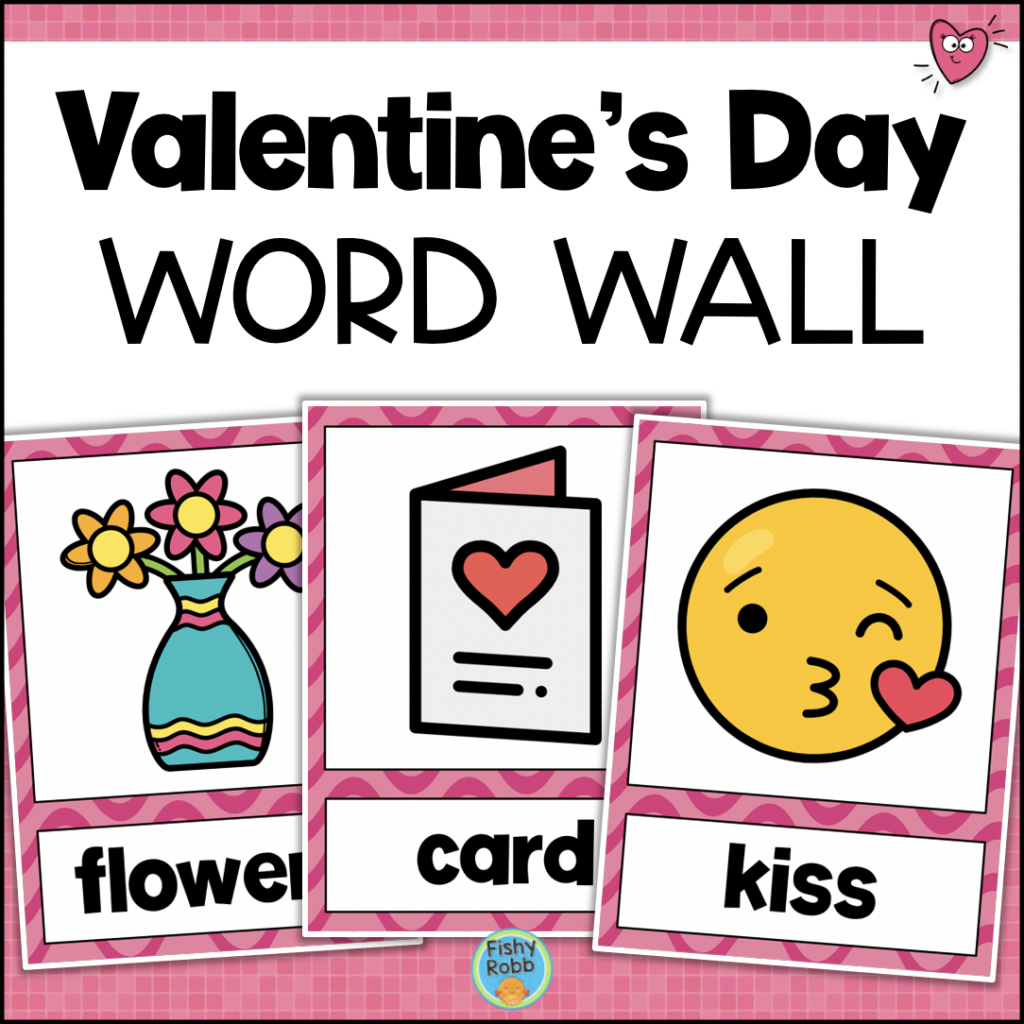Valentine's Day Word Wall Vocabulary Cards | Made By Teachers
