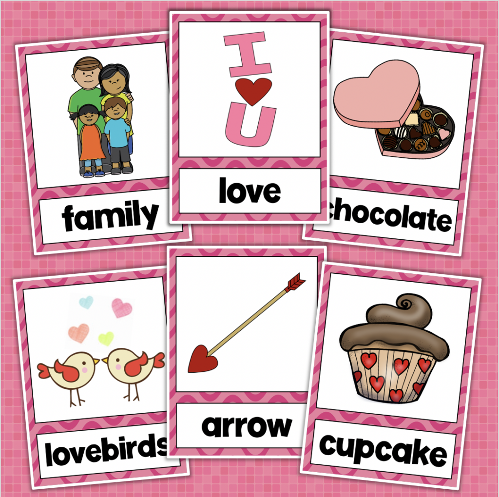 Valentine's Day Word Wall Vocabulary Cards | Made By Teachers