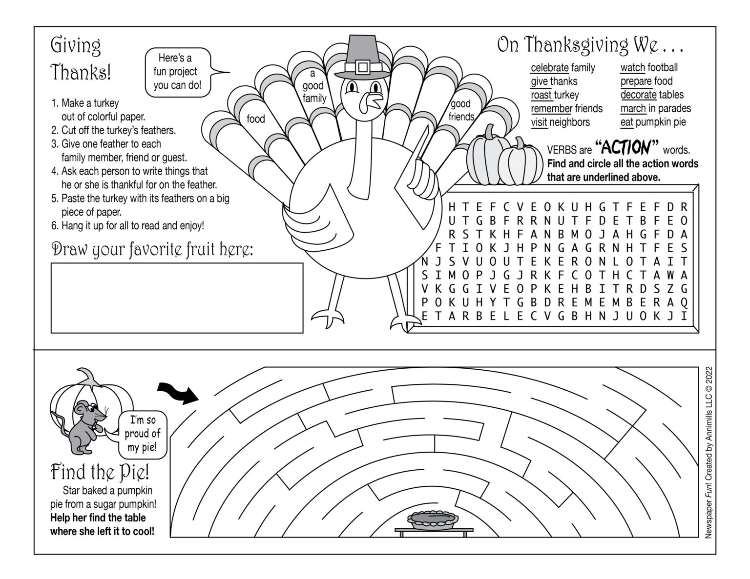 Thanksgiving Then and Now Printable Puzzle Packet - with Bonus Maze ...