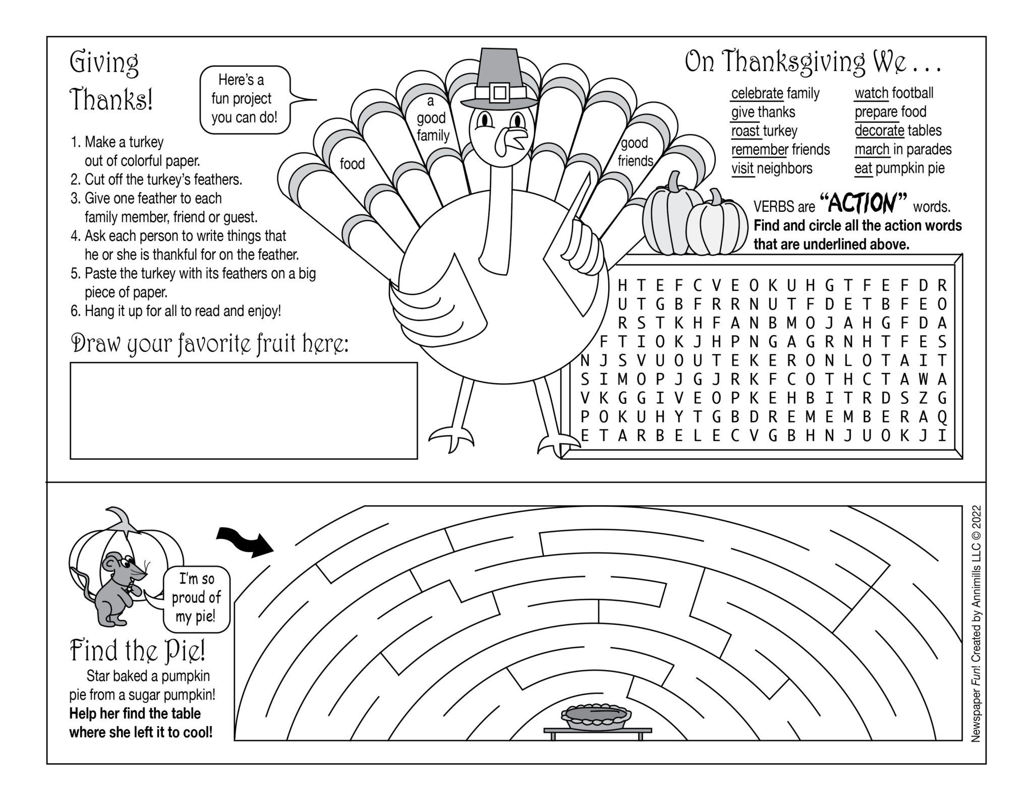 Thanksgiving Then and Now Printable Puzzle Packet - with Bonus Maze ...