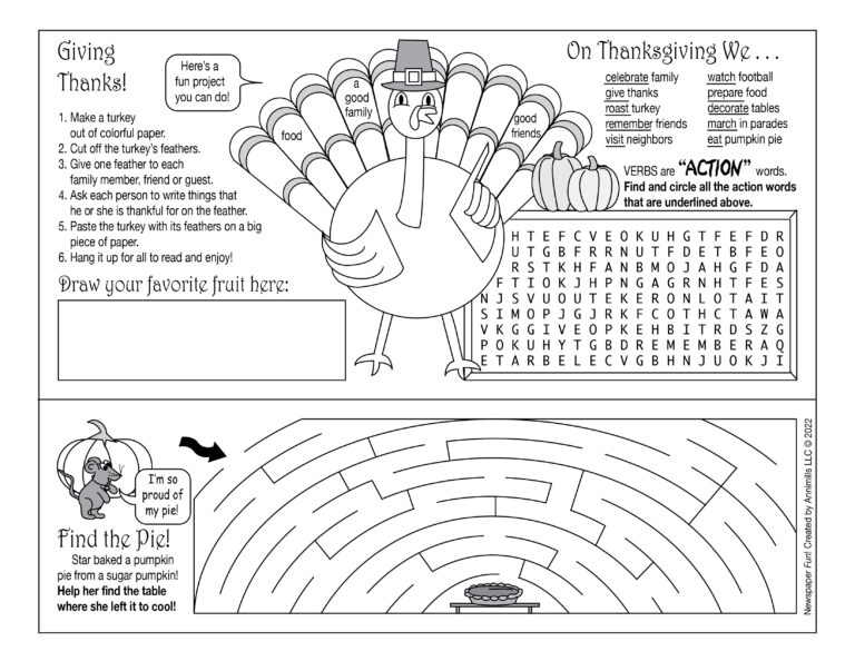 Thanksgiving Then and Now Printable Puzzle Packet - with Bonus Maze ...