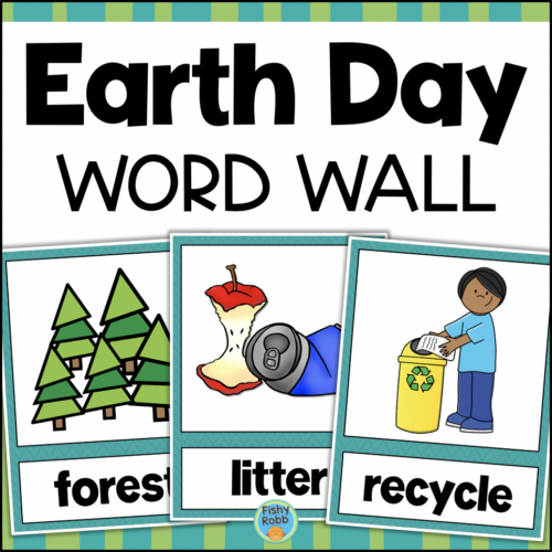 EARTH DAY Word Wall Vocabulary Cards & Worksheets ABC Order Word Search ...
