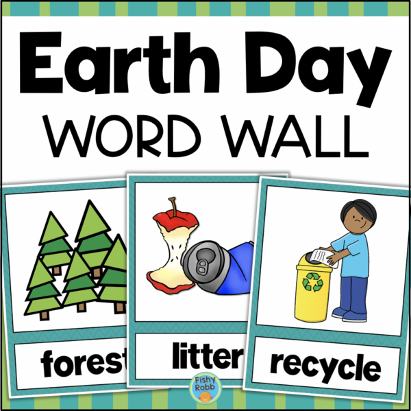 EARTH DAY Word Wall Vocabulary Cards & Worksheets ABC Order Word Search ...