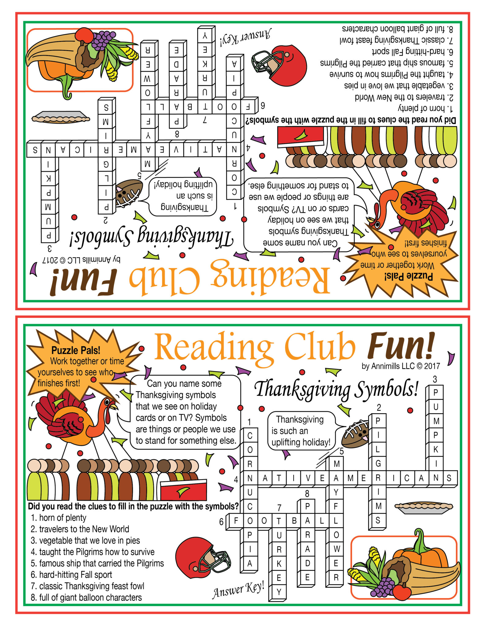 Thanksgiving Then and Now Printable Puzzle Packet - with Bonus Maze ...