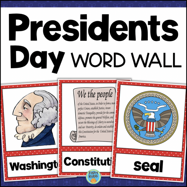 Presidents Day Word Wall Vocabulary Cards, Worksheets & Word Search ...
