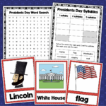 Presidents Day Word Wall Vocabulary Cards, Worksheets & Word Search ...
