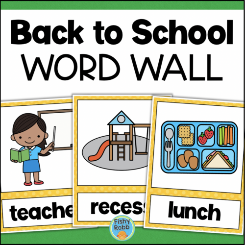 BACK TO SCHOOL Word Wall Cards & Worksheets Word Search ABC Order ...