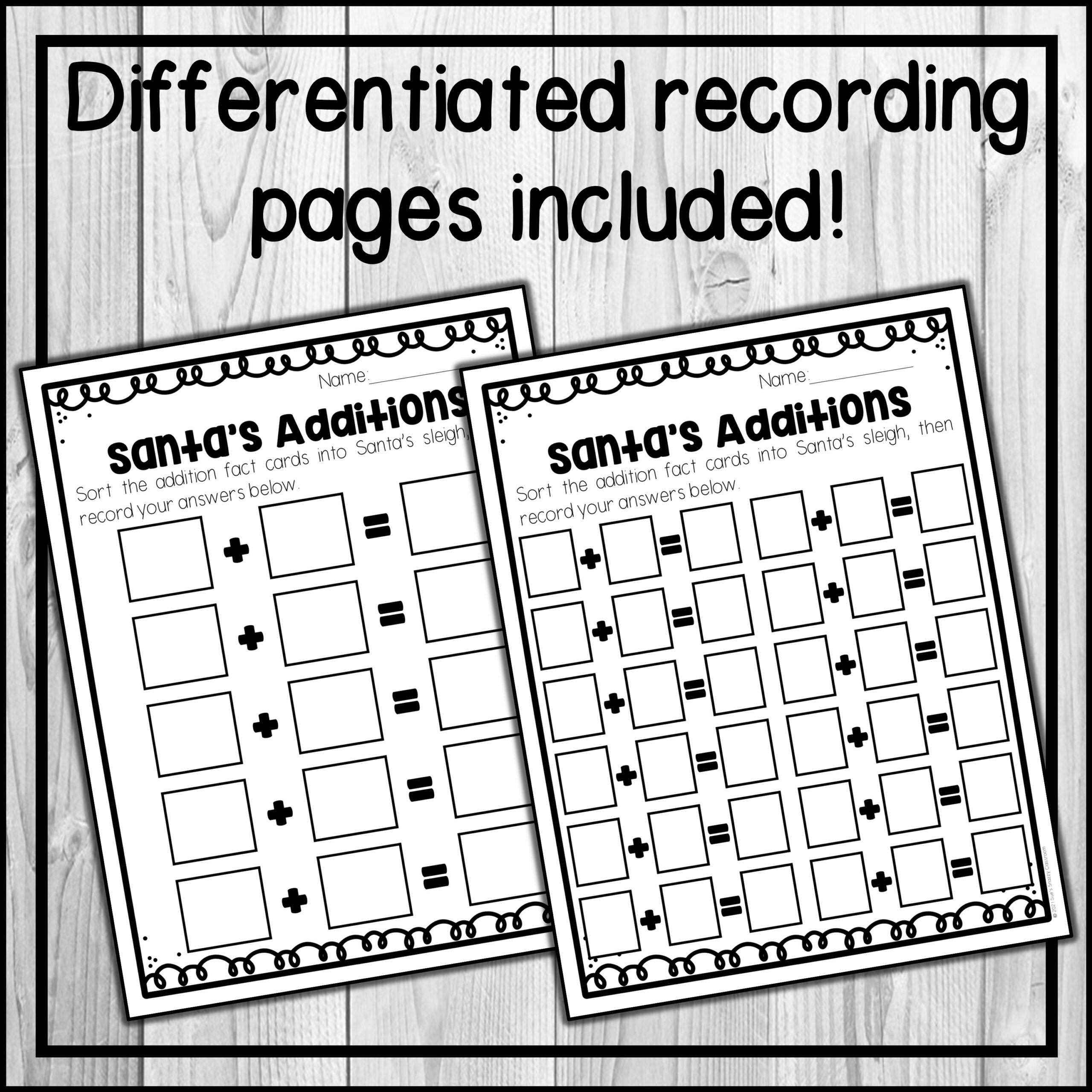 Christmas Additions Math Facts to 20 - Number Sums Sorting Activity ...