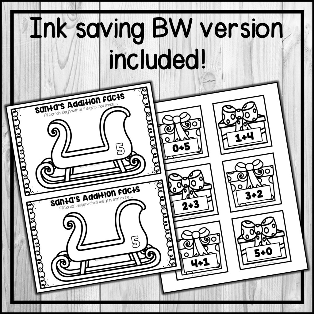 Christmas Additions Math Facts to 20 - Number Sums Sorting Activity ...