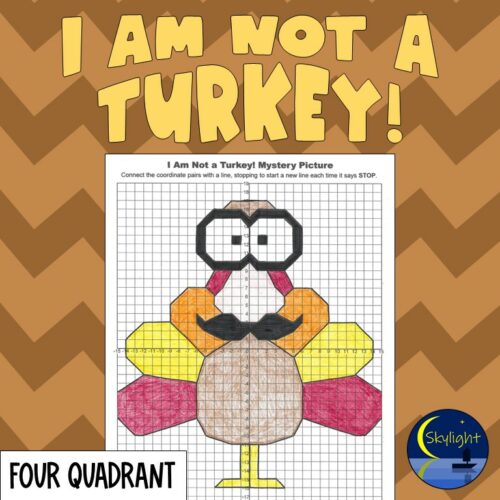 I Am Not a Turkey! Coordinate Plane Mystery Graphing Picture for ...