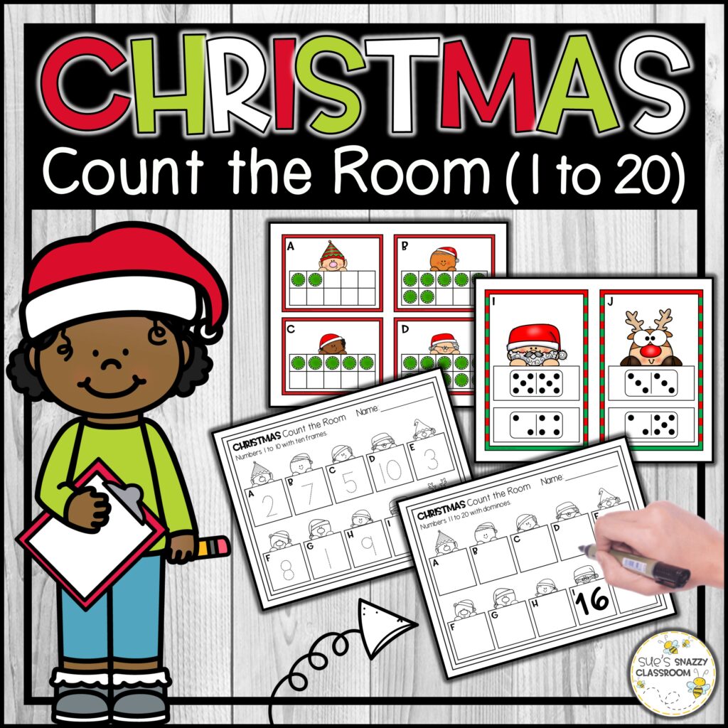Christmas Activity | Count the Room | Numbers 1 to 20 | Math Center ...