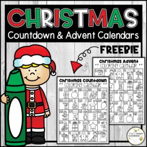 Christmas Countdown and Advent Calendars - Coloring Activity FREEBIE ...