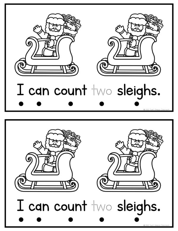 Christmas Counting 1-10 | Emergent Reader | Reading Fluency Practice ...