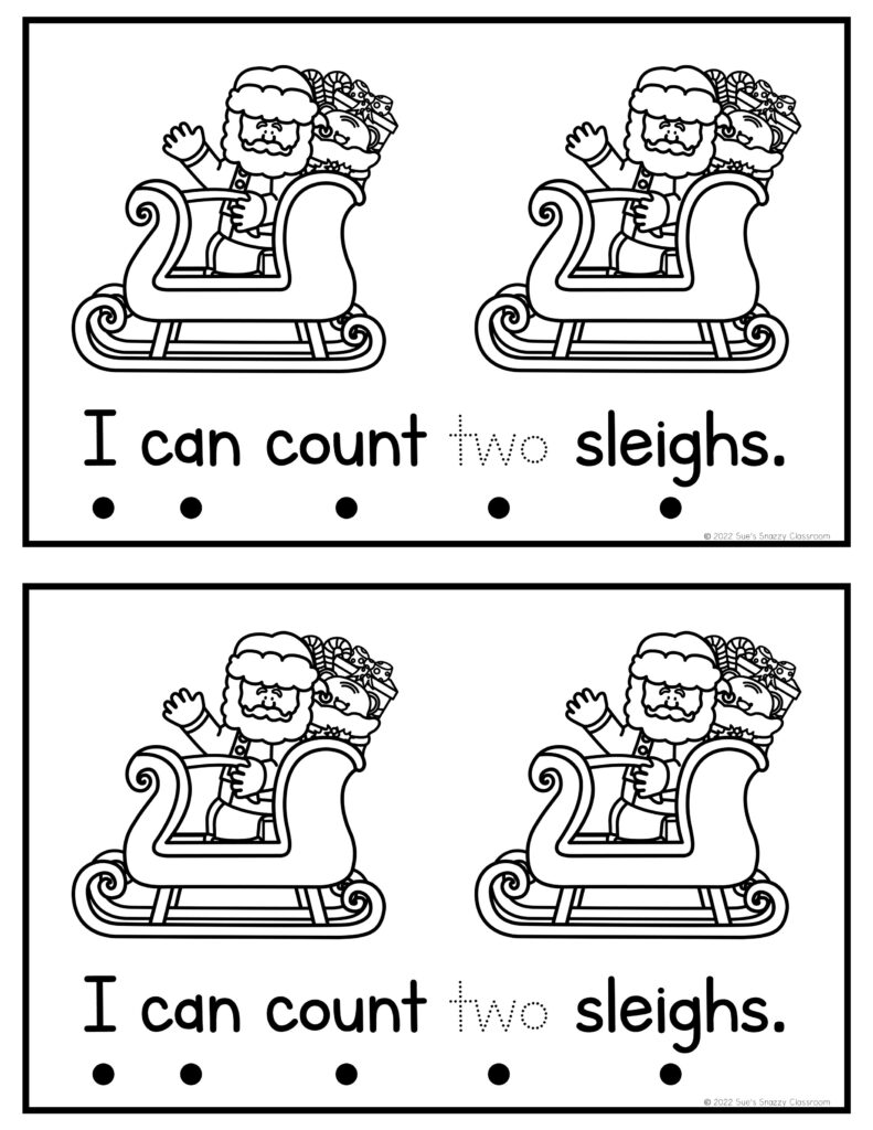 Christmas Counting 1-10 | Emergent Reader | Reading Fluency Practice ...
