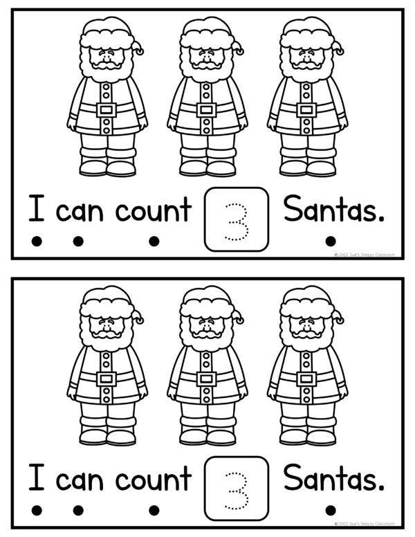 Christmas Counting 1-10 | Emergent Reader | Reading Fluency Practice ...