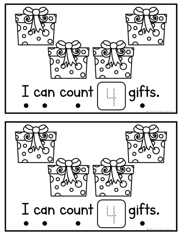 Christmas Counting 1-10 | Emergent Reader | Reading Fluency Practice ...