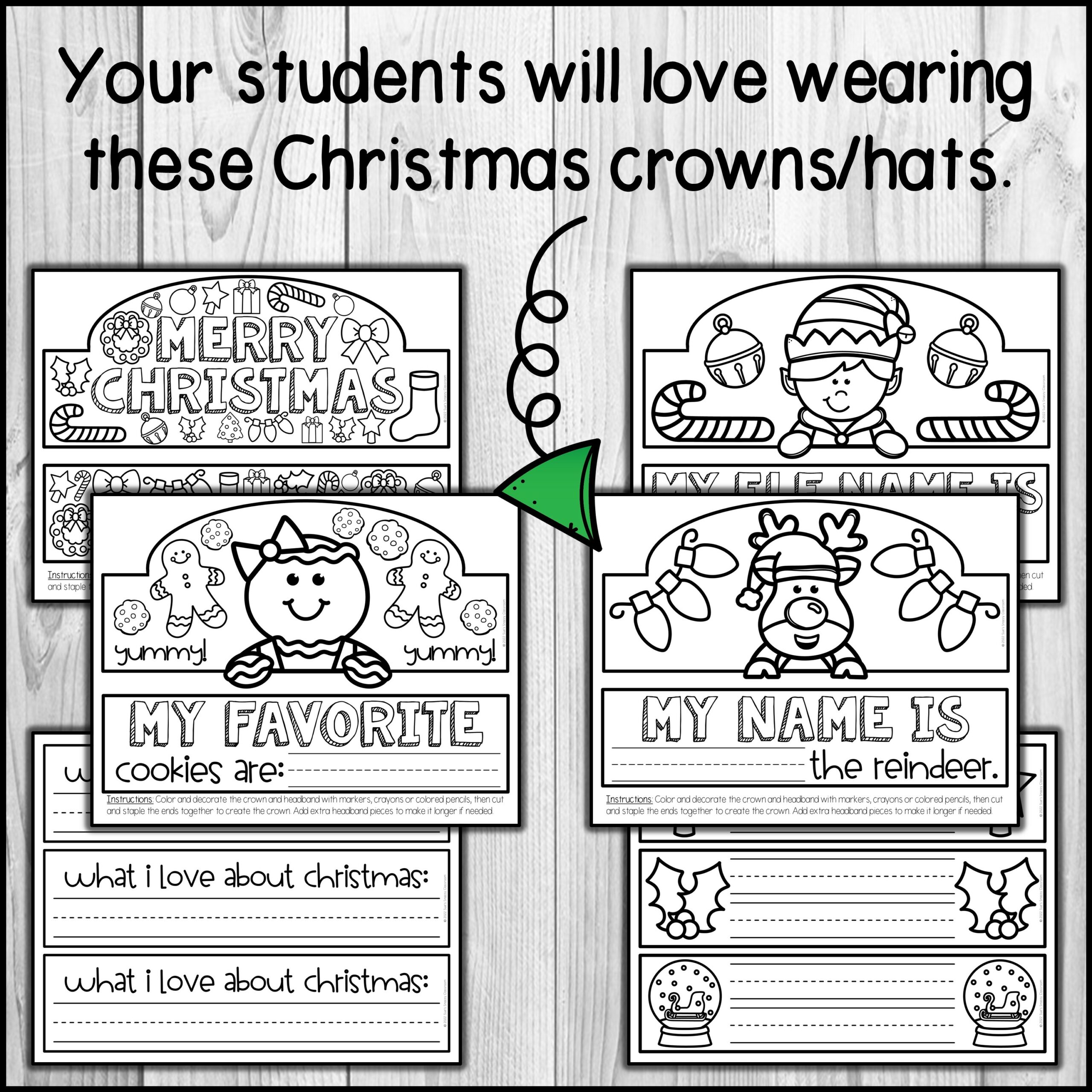 Low-Prep Christmas Printable Crown | Holiday Craft Activity | Print and ...