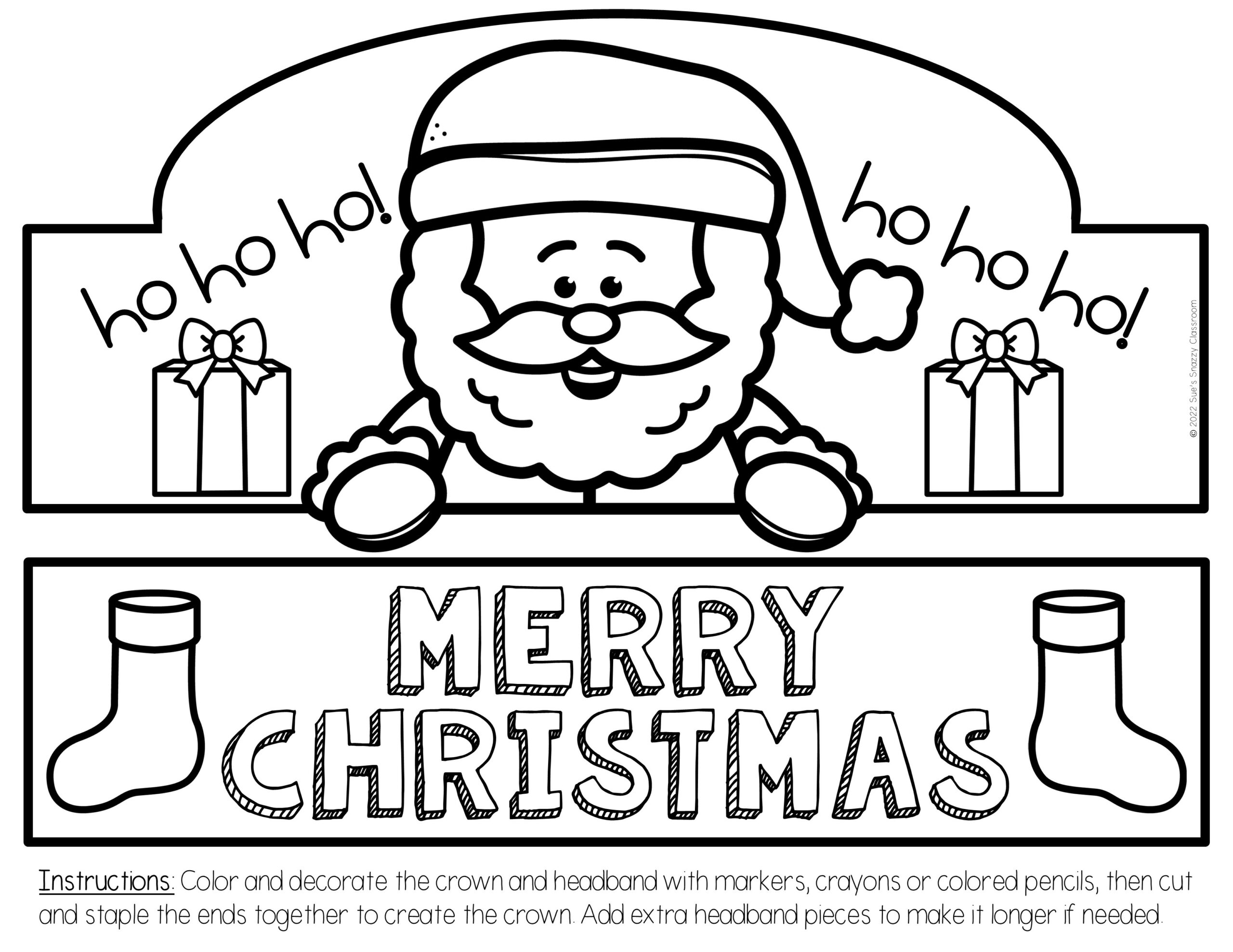 Low-Prep Christmas Printable Crown | Holiday Craft Activity | Print and ...