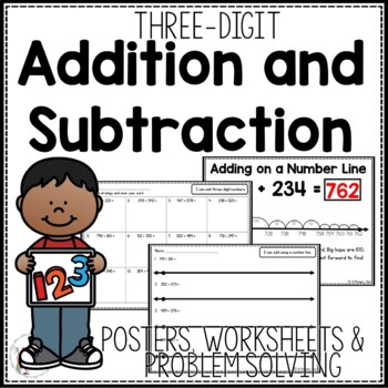 Three-Digit Addition and Subtraction Strategy Posters Word Problems ...