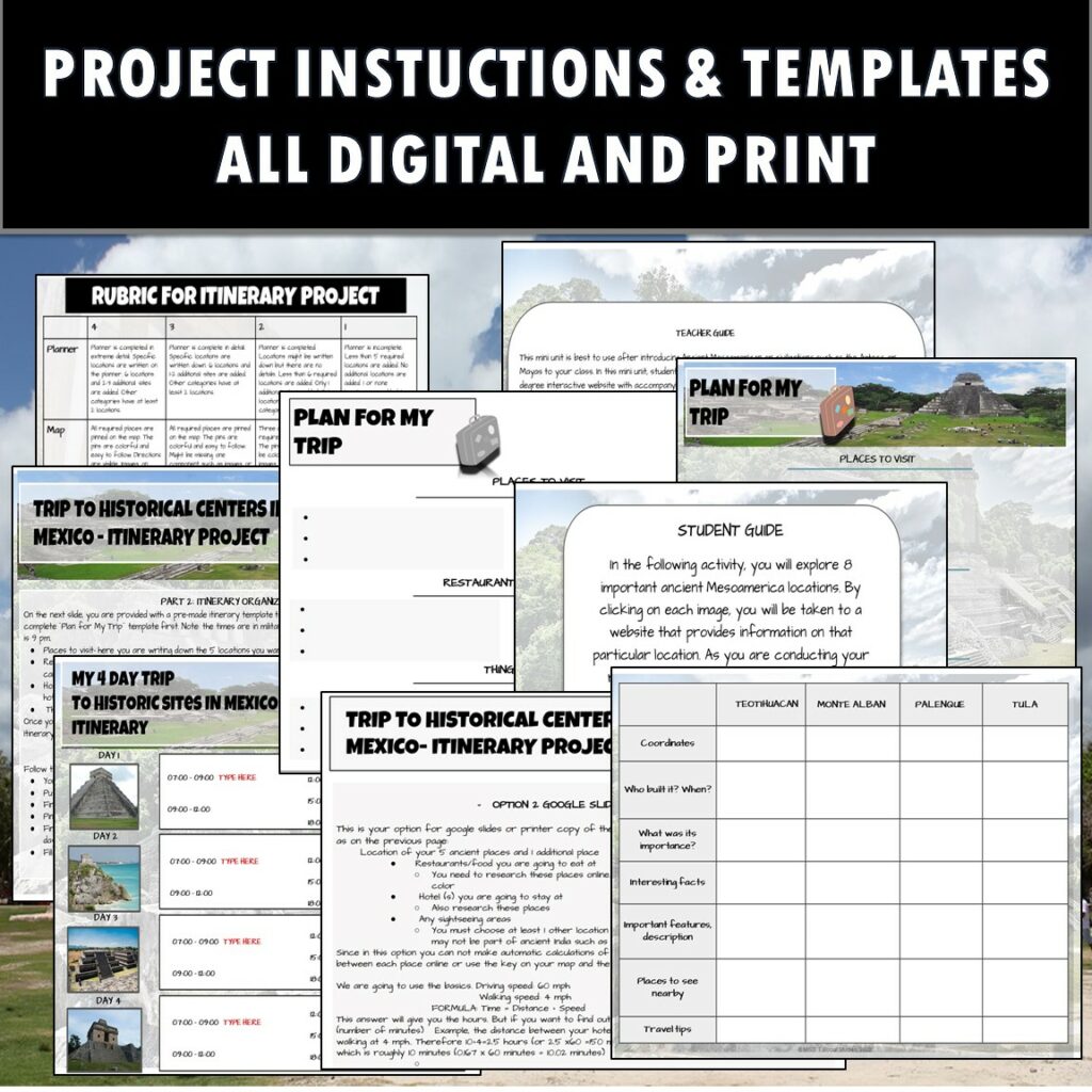 Virtual Field trip on Mesoamerica and Map activities for Middle/High ...