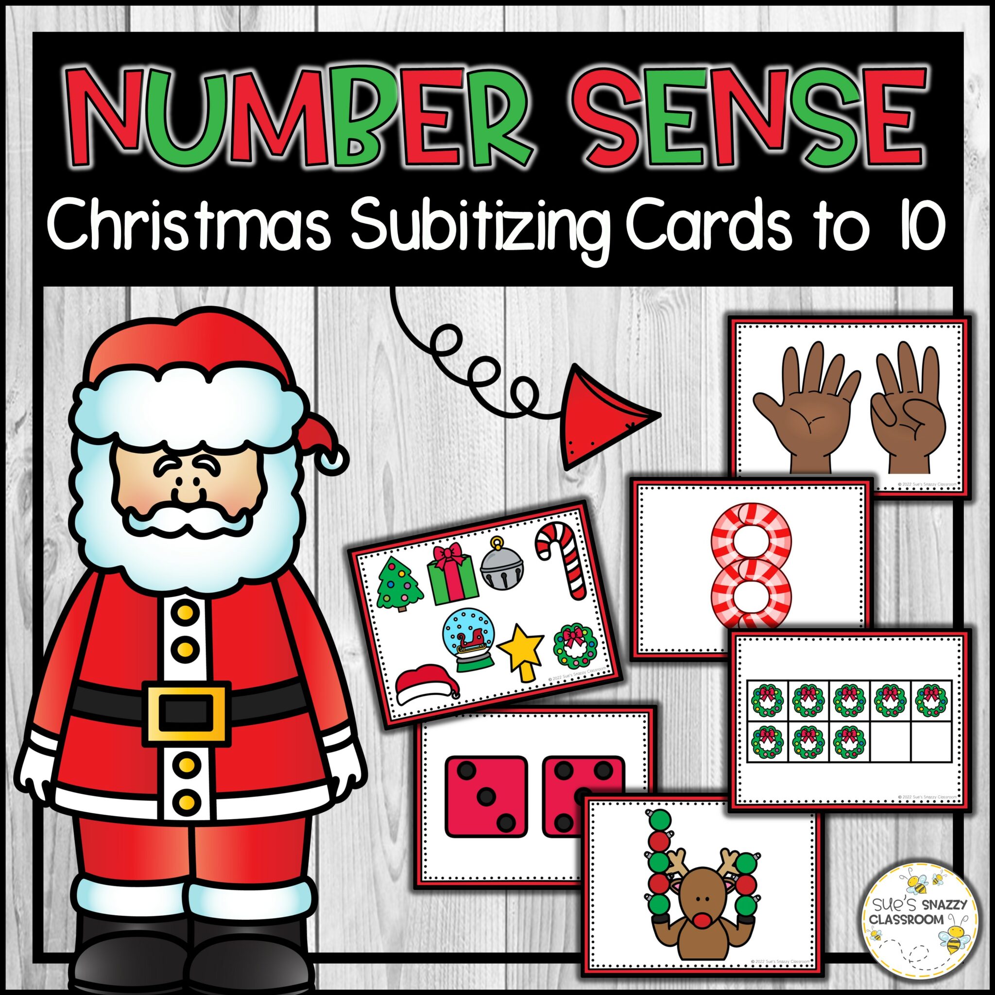 Christmas Subitizing Cards to 10 | Holiday Number Sense Practice | Made ...