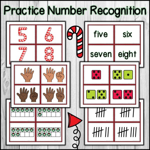 Christmas Subitizing Cards to 10 | Holiday Number Sense Practice | Made ...