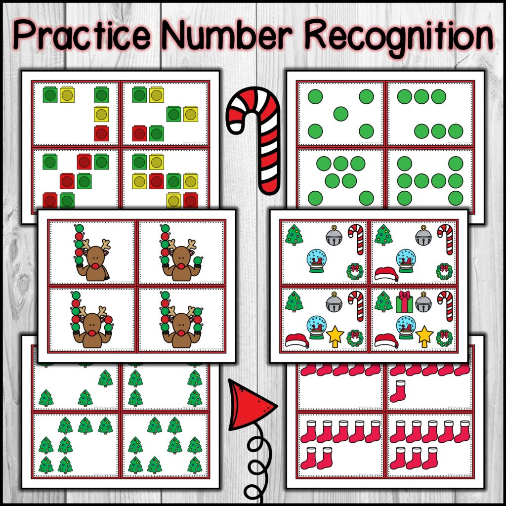 Christmas Subitizing Cards to 10 | Holiday Number Sense Practice | Made ...
