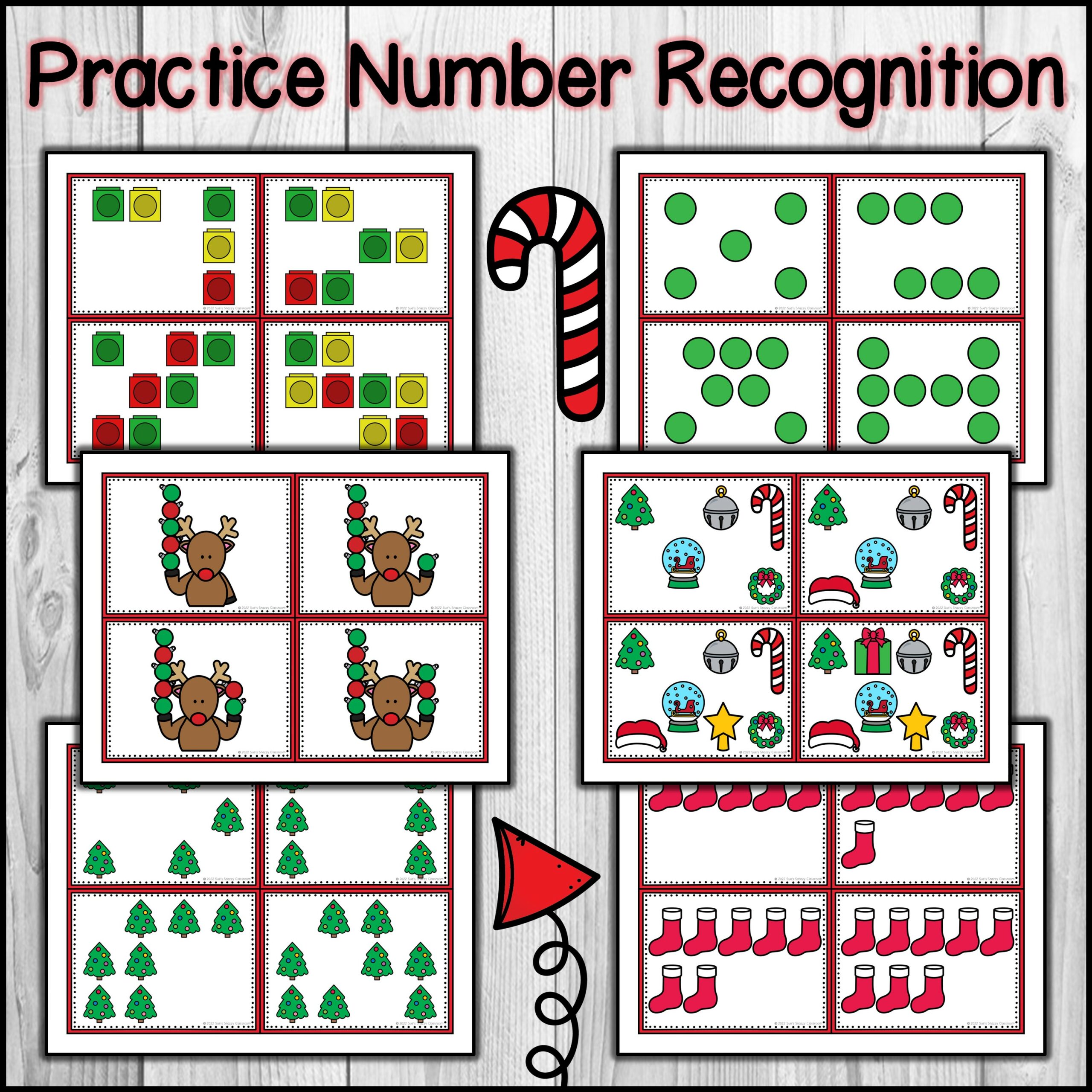 Christmas Subitizing Cards to 10 | Holiday Number Sense Practice | Made ...
