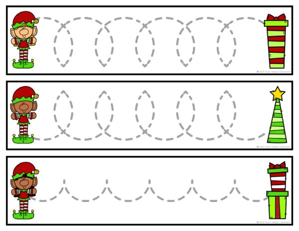 Christmas Pre-Writing Line Tracing Practice | Fine Motor Skills - Made ...