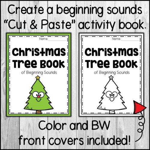 Christmas Beginning Sounds Practice Activity | Cut and Paste Worksheets ...