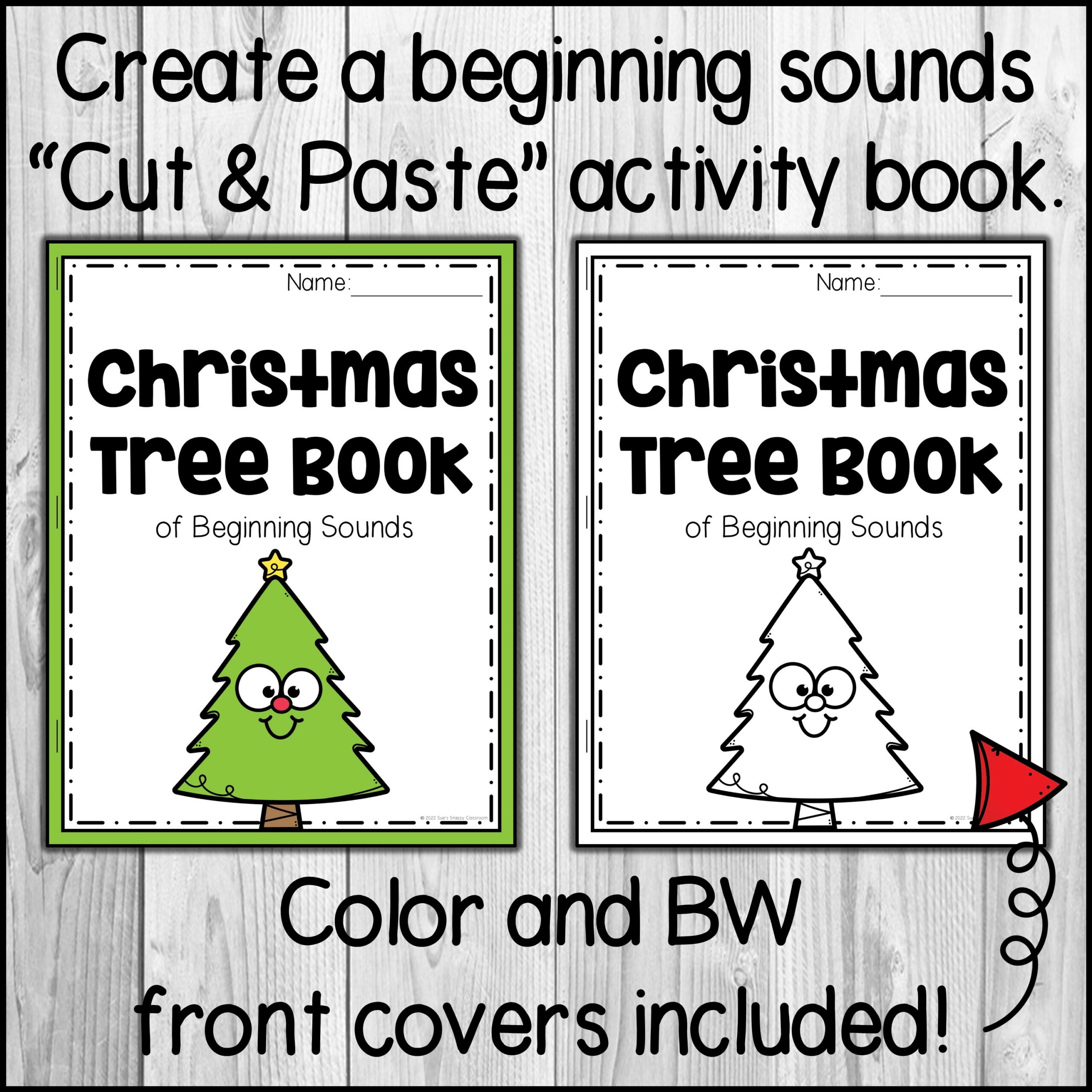 Christmas Beginning Sounds Practice Activity | Cut and Paste Worksheets ...