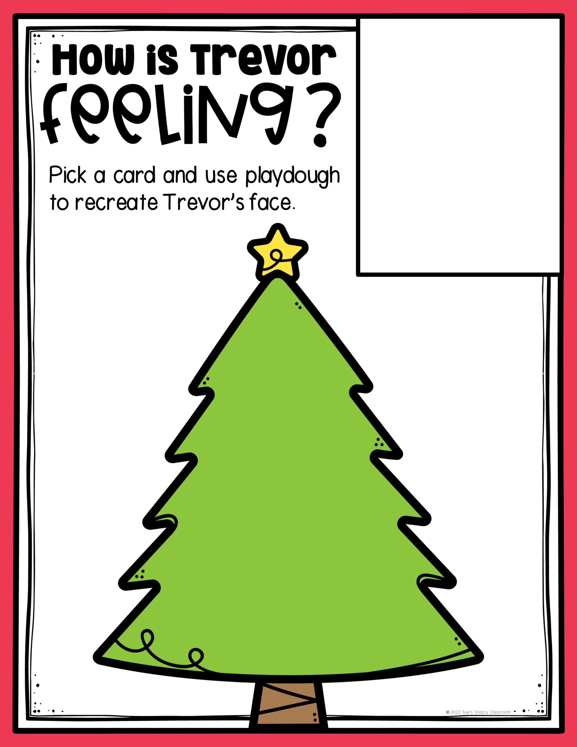 Christmas Tree Emotion Cards | Playdough Fine Motor Skills Activity ...