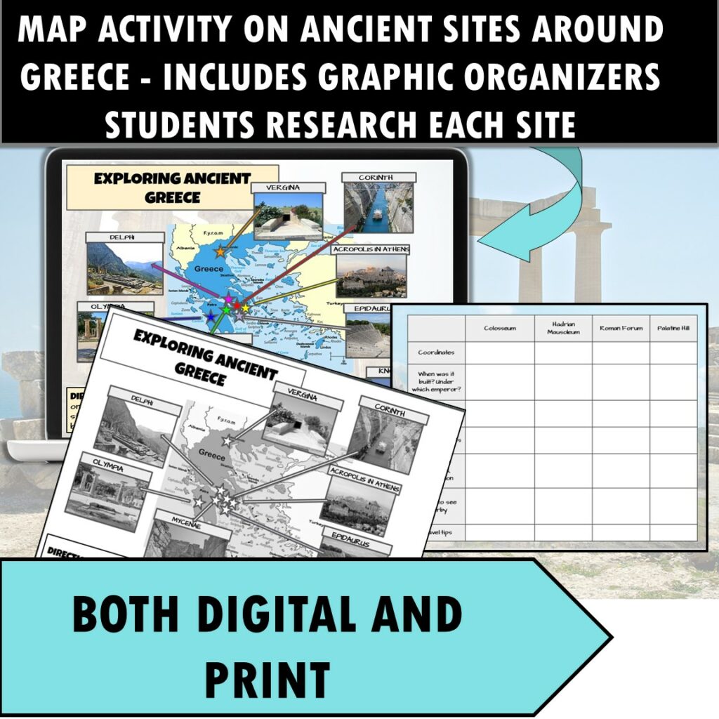 Ancient Greece Virtual Field Trip - Map activities for Middle/High ...