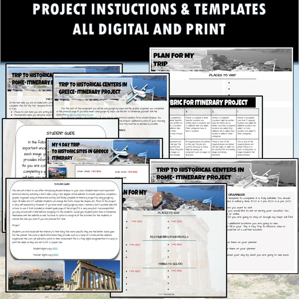 Ancient Greece Virtual Field Trip - Map activities for Middle/High ...