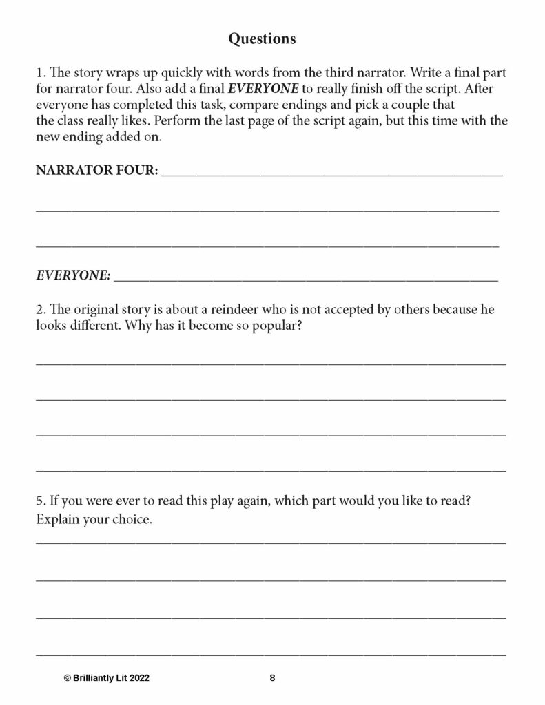 Christmas Readers' Theater Fun Script: Rude Alf the Red-Nosed Reindeer ...