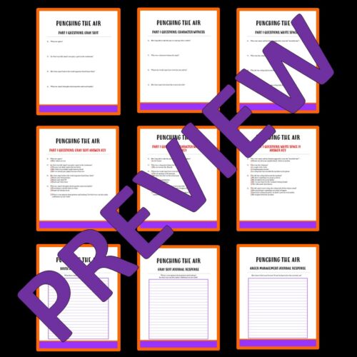 PUNCHING THE AIR Novel Study | Made By Teachers