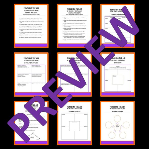 PUNCHING THE AIR Novel Study | Made By Teachers