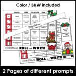 Christmas Roll and Write - "Build A Sentence" - Sentence Building ...