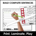 Christmas Roll and Write - "Build A Sentence" - Sentence Building ...