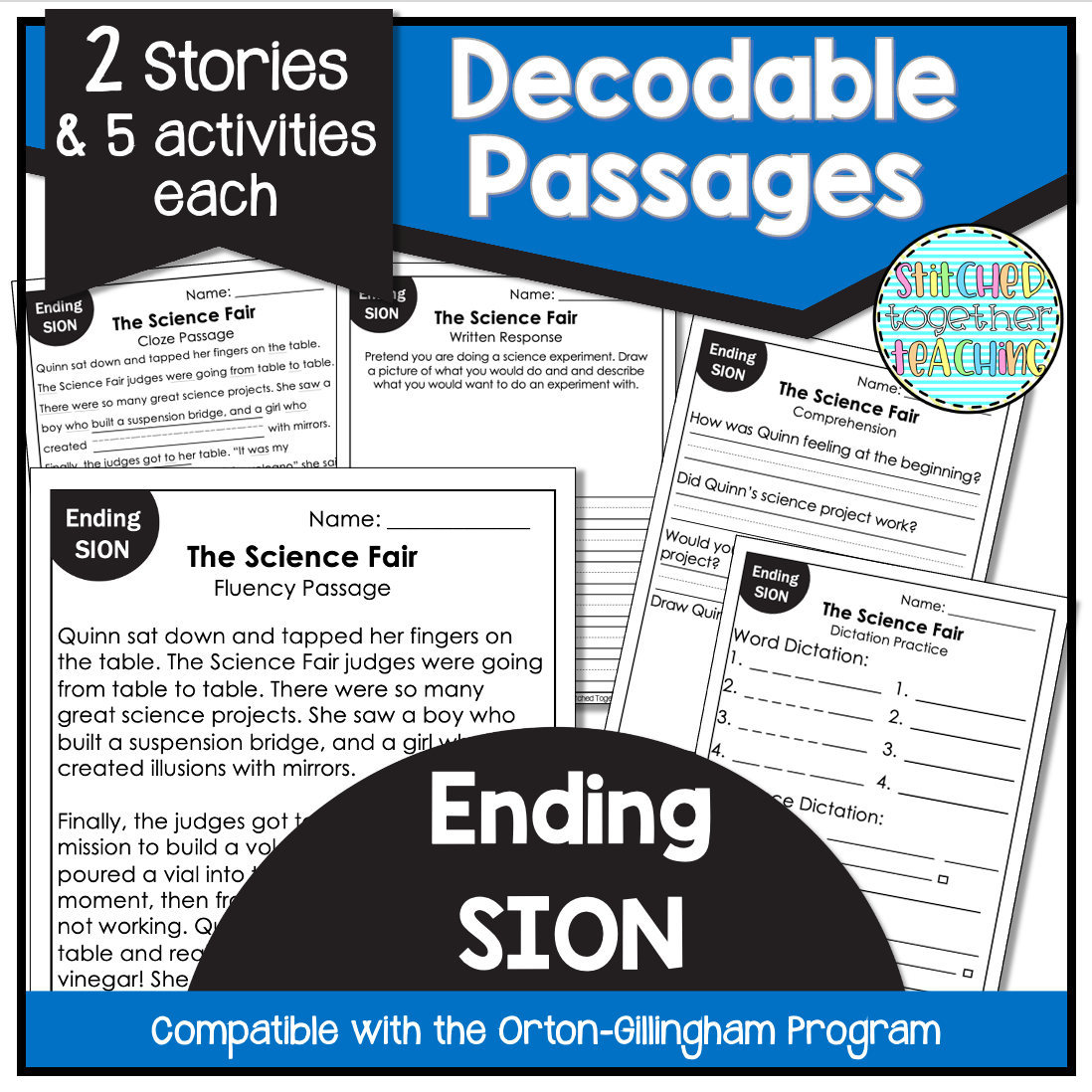 Decodable Reading Passages Final T Blends- Orton Gillingham | Made By ...