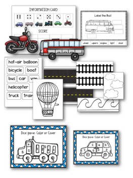 Transportation Themed Math & Literacy Centers and Printables - Made By ...