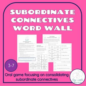 Subordinating Conjunctions NO PREP Sentence Combining Games and ...