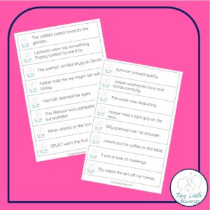 Subordinating Conjunctions NO PREP Sentence Combining Games and ...